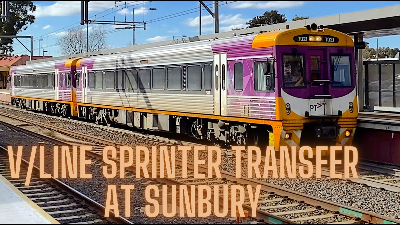 V/Line Sprinter Transfer At Sunbury - YouTube