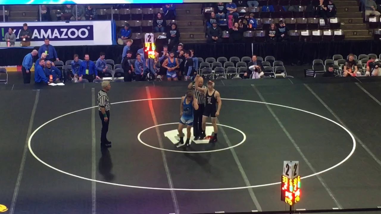 Lowell wrestler Austin Boone gets his 150th win - YouTube