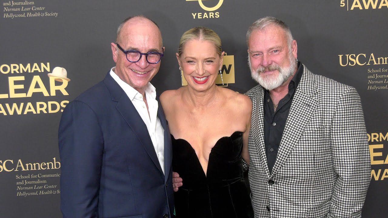 Joe Sachs, Katherine LaNasa and R. Scott Gemmill attend the 2025 Norman ...