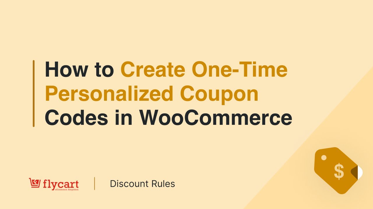 How to Create One-Time Personalized Coupon Codes in WooCommerce? - YouTube