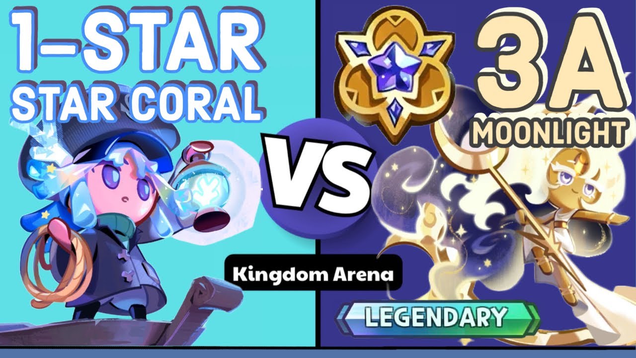 Star Coral vs. 3A - Lv.10 Crystal Jam MOONLIGHT! | Cookie Run: Kingdom ...