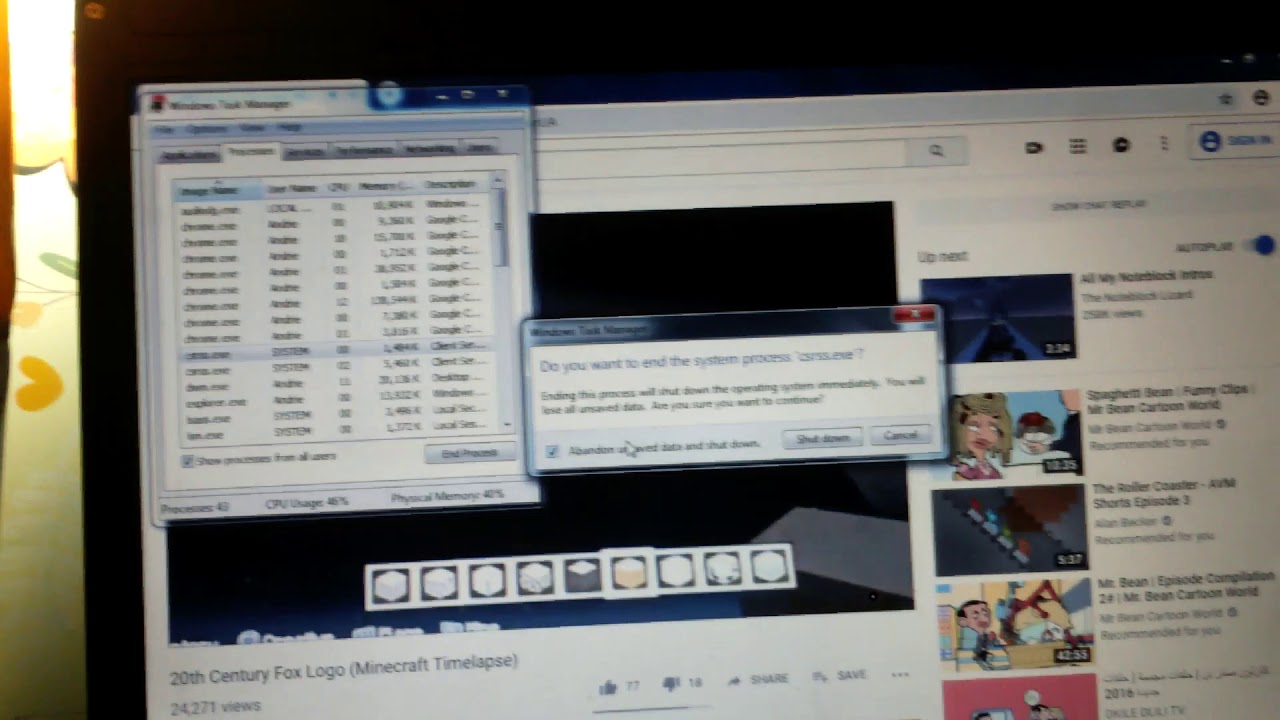 Bsod windows 7 - YouTube
