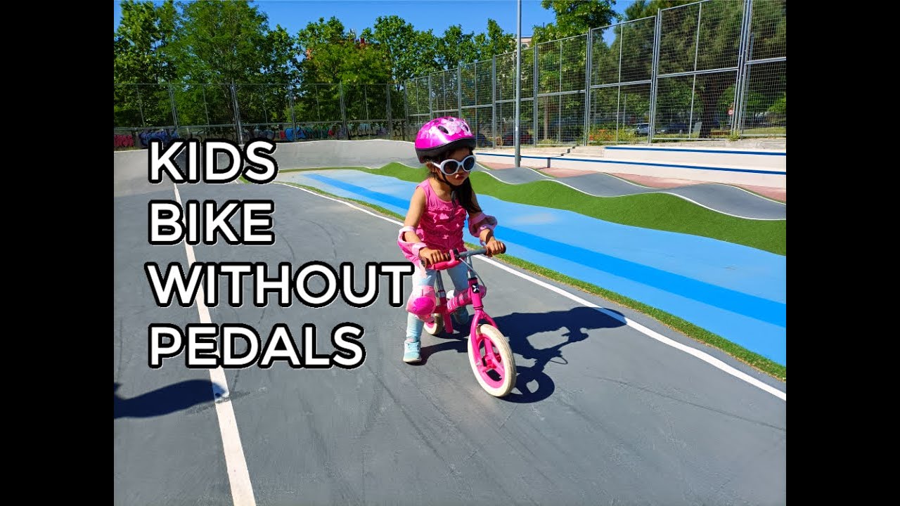 Bike without Pedals for Kids. Balance Bike for Kids. Bicycle Ramp Park ...
