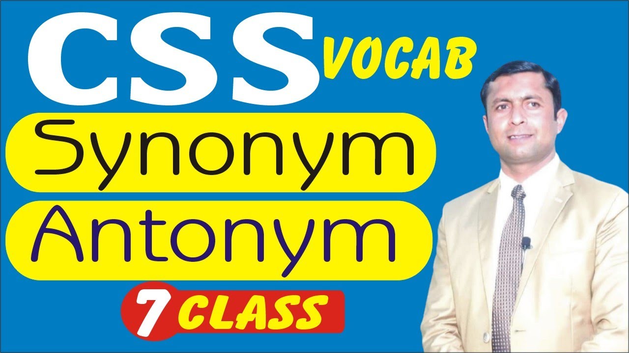 CSS PMS SPOKEN ENGLISH VOCAB CLASS 7 English Class 7 CSS PMS By Yasin CSS PMS SPOKEN ENGLISH VOCAB CLASS 7 English Class 7 CSS PMS By Yasin
