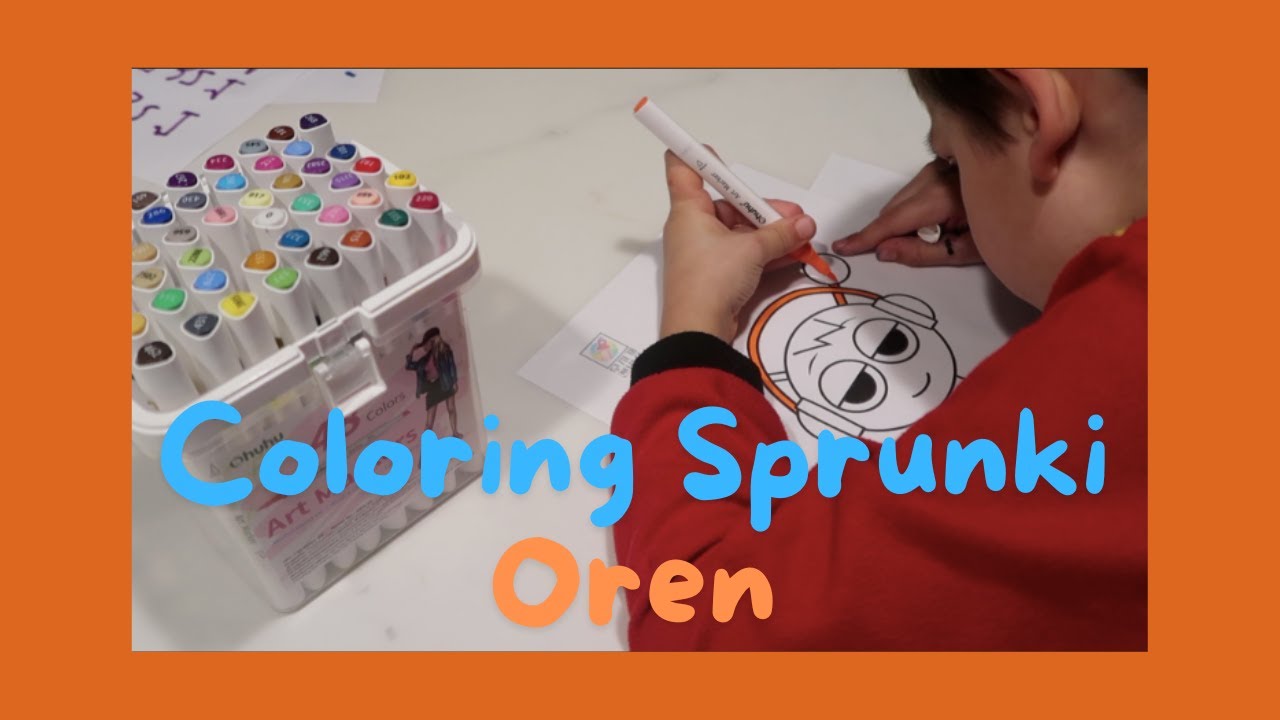 LET'S COLOR OREN FROM SPRUNKI | COLOR WITH ME - YouTube
