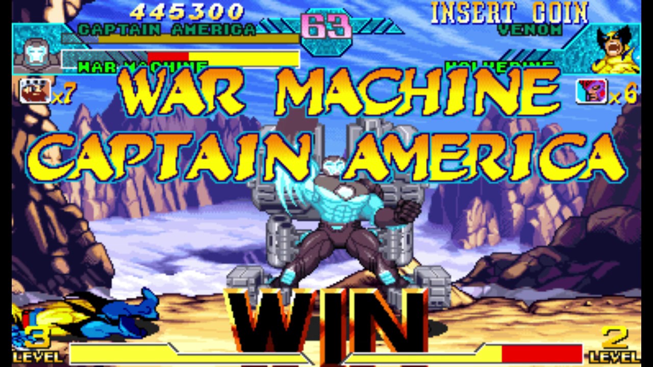 Marvel vs Capcom 1 ( Arcade ) - War Machine / Captain America ...