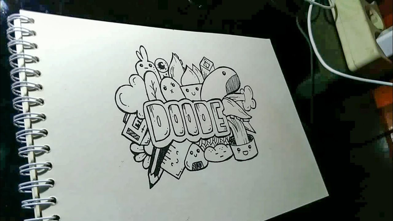 Cara menggambar doodle Name mudah, how to draw doodle name easy - YouTube