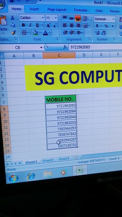 Excel me Likhe Number ke Age +91 Kaise Add Kare #tranding #excel #excelformula #sgcomputercenter ...