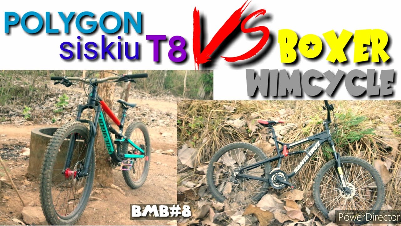 Polygon siskiu T8 vs Wimcycle Boxer Jabric kereeen - YouTube