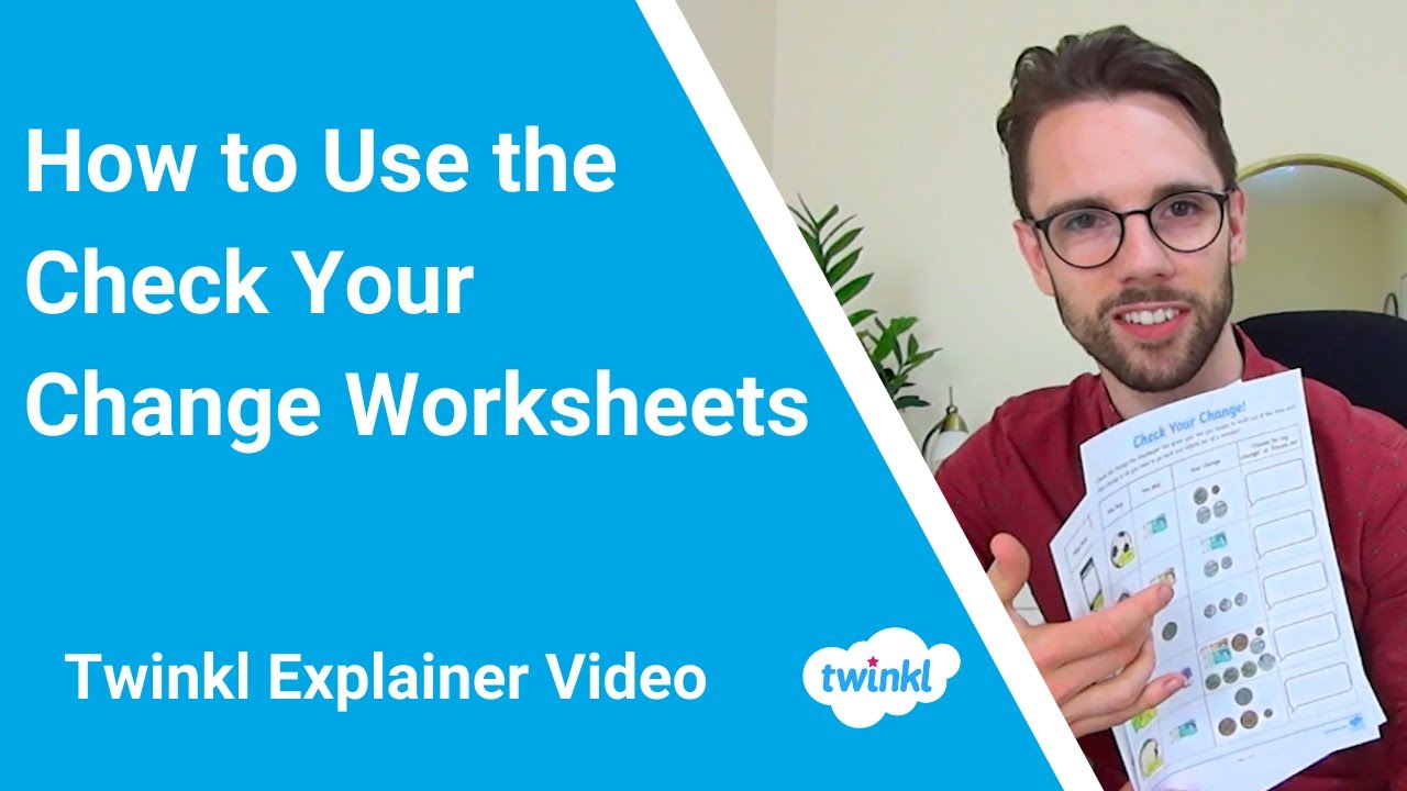 How to Use the Check Your Change Activity Worksheets - YouTube