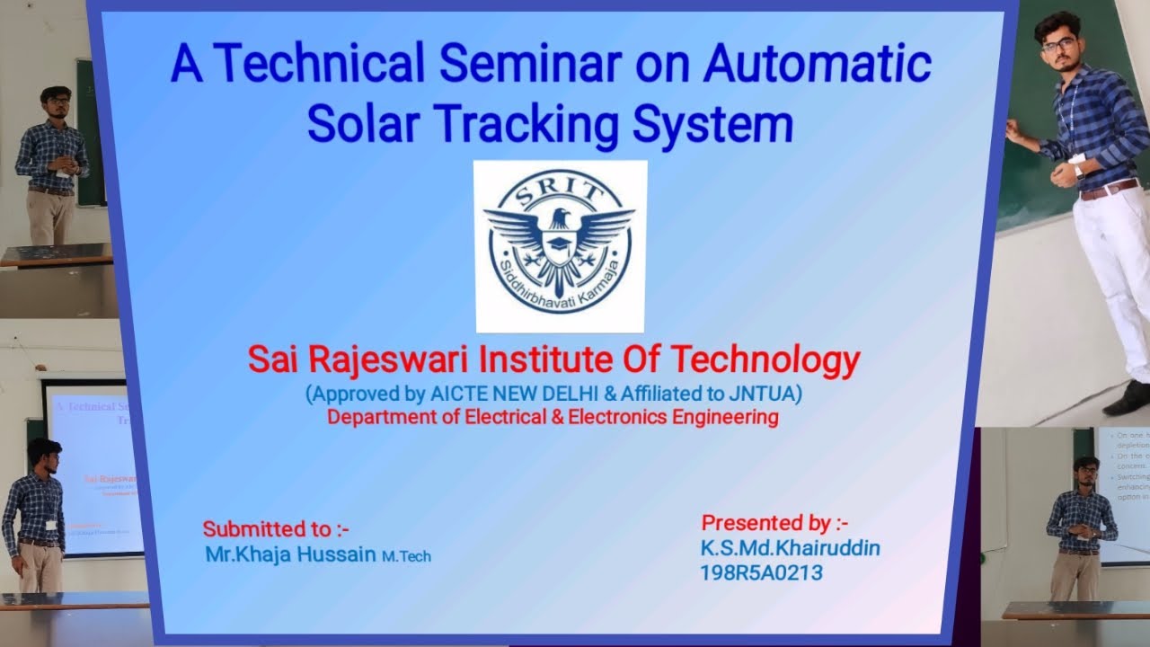 A Technical seminar on Automatic solar tracking system | PPT ...