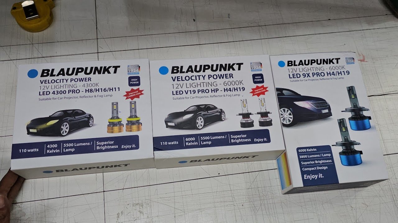 Blaupunkt Car Headlight Leds Unboxing - YouTube