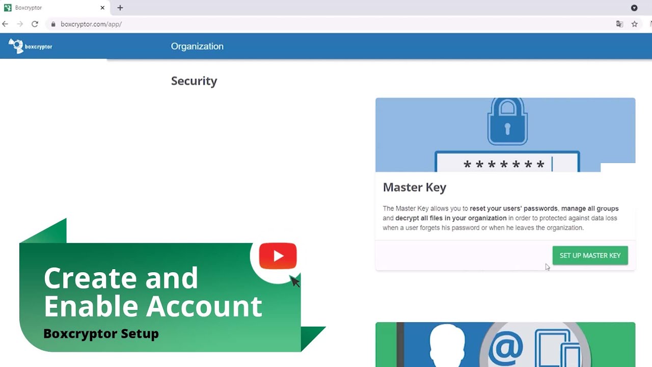 Setup Boxcryptor | STEP 1: Create and enable your Company Package - YouTube