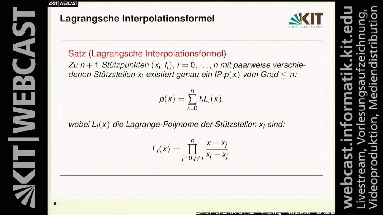 07: Polynominterpolation, Lemma von Aitken, Newton-Interpolation - YouTube