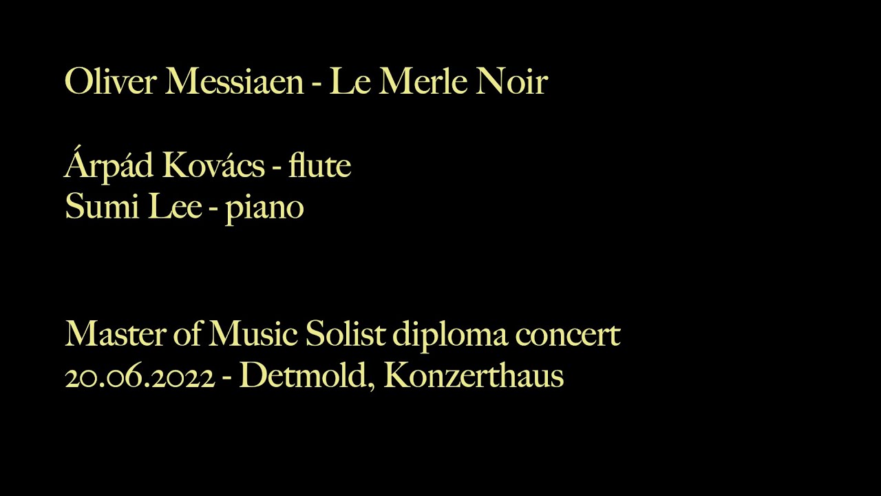 Oliver Messiaen - Le Merle Noir - YouTube