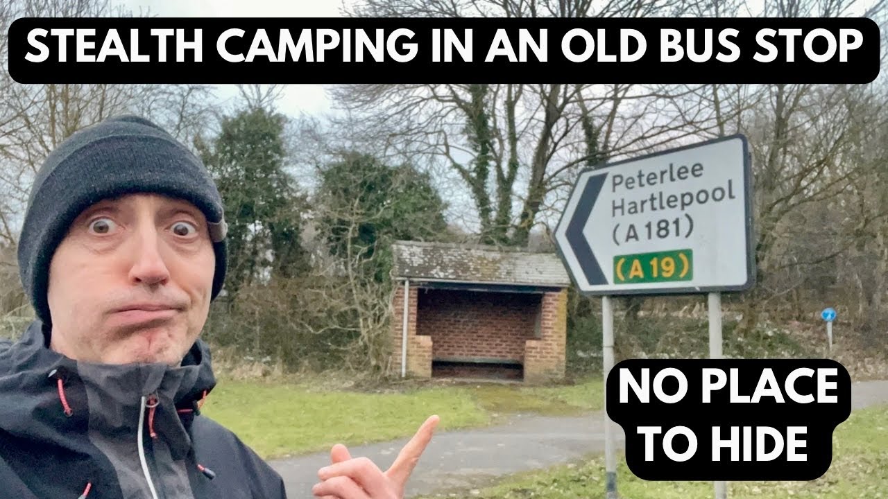 Stealth Camping In An Old Bus Stop - YouTube