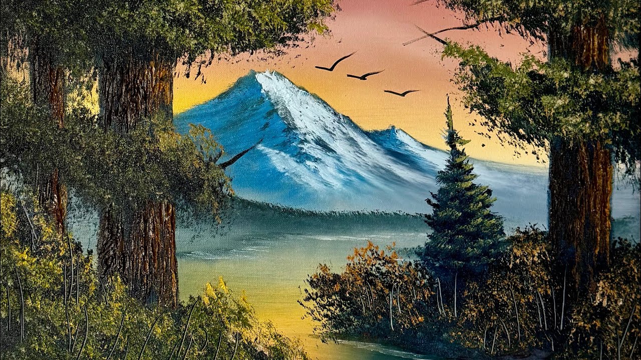 Literally EVERY SINGLE STEP - Mountain Landscape Tutorial #PaintingTutorial #PaintWithJosh # ...