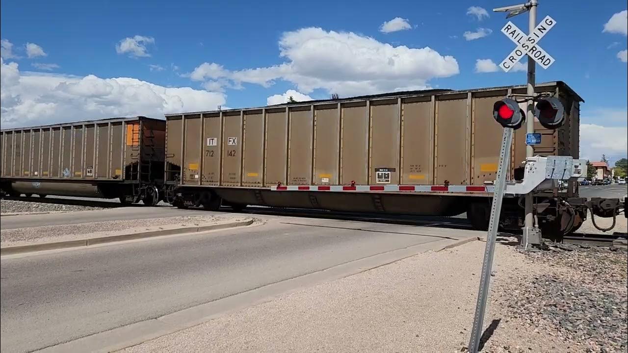 BNSF Coal Train through Monument with a Sweet Horn Salute - YouTube