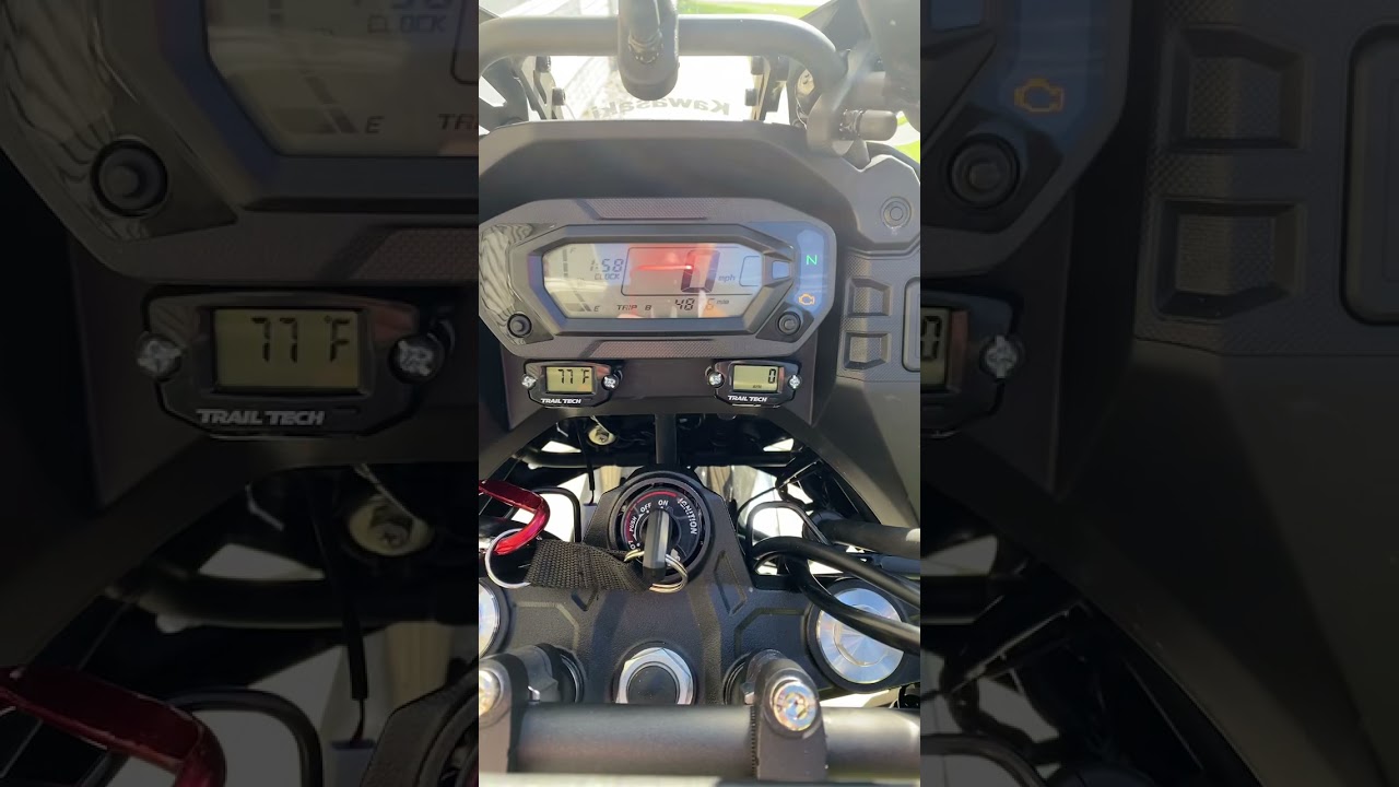 2022 KLR 650, Trail Tech tach and temperature gauges. - YouTube