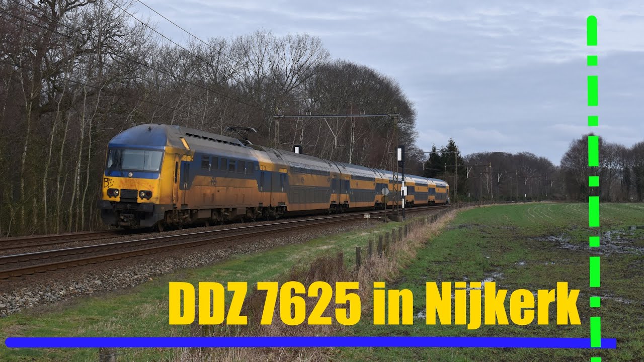 NS DDZ 7625 komt langs Nijkerk gereden (4K) - YouTube
