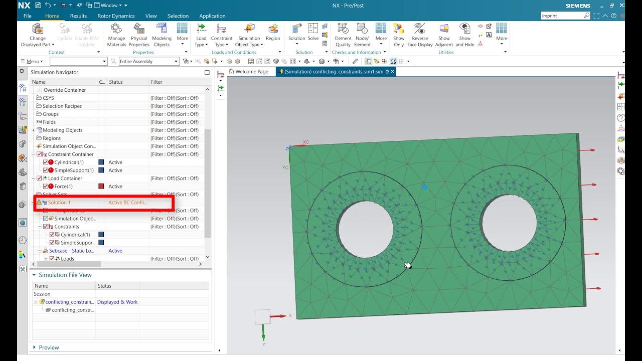 How to prevent and/or repair conflicting constraints Siemens NX 1926 ...