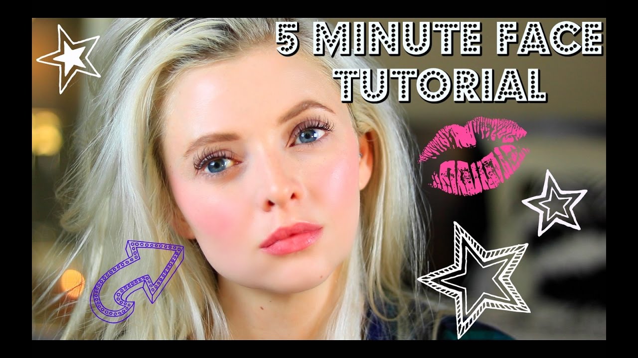 5 MINUTE FACE MAKEUP TUTORIAL!!! - YouTube