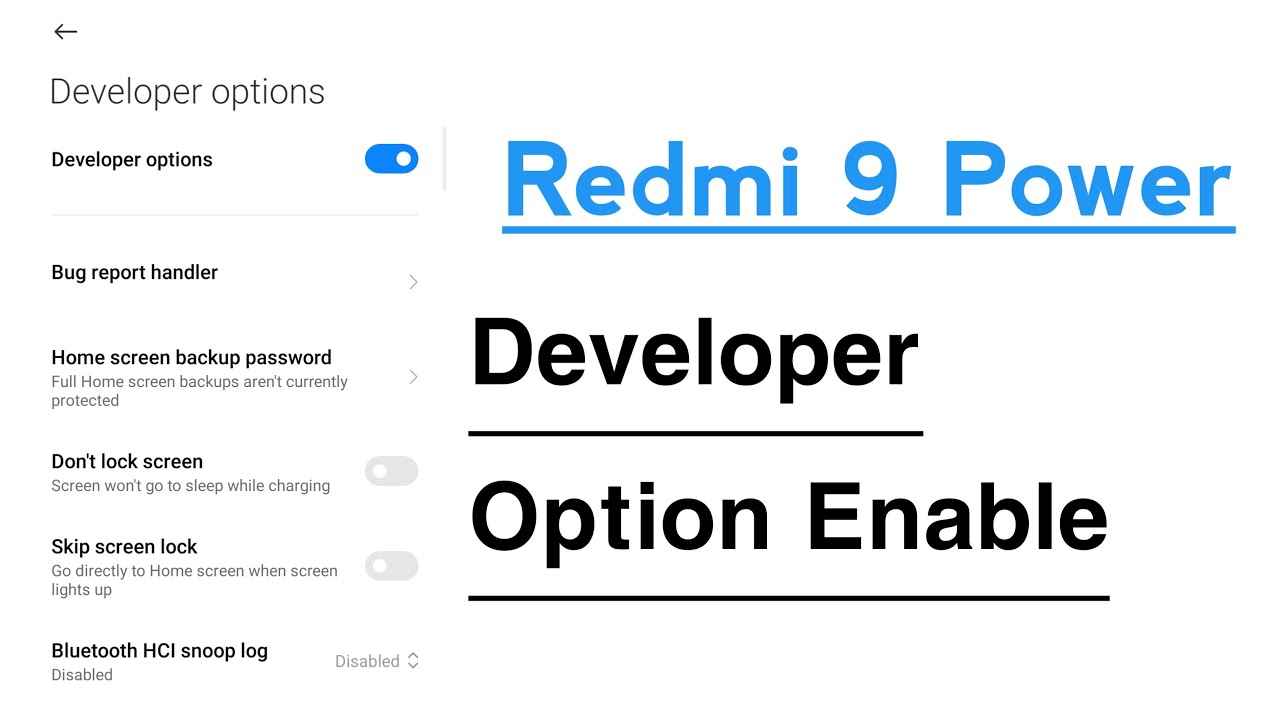 Redmi 9 Power How To Enable Developer Options | Redmi 9 Power Me ...