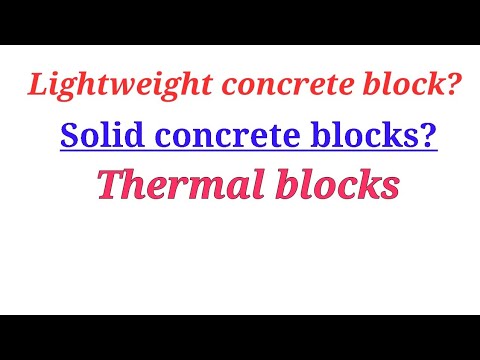Thermal blocks, concrete blocks, solid concrete block - YouTube