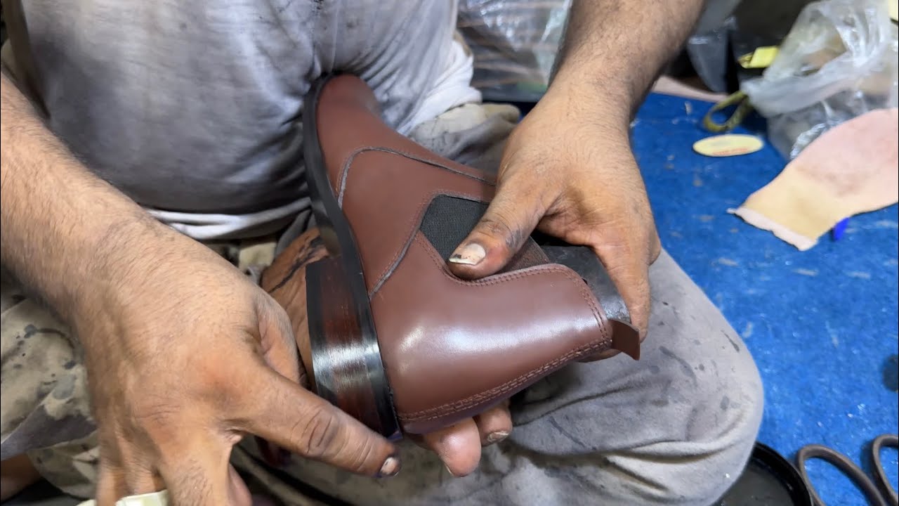 Handmade Men's Chelsea Boots: Complete Shoemaking Process - YouTube