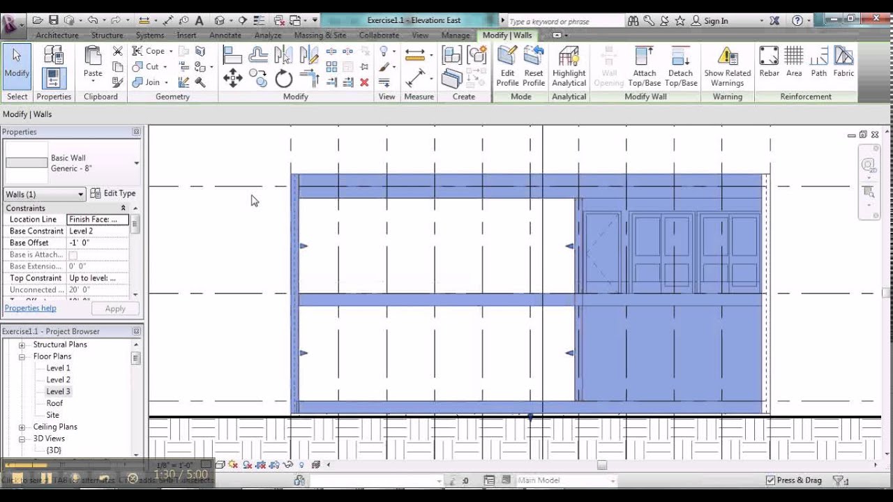 Editing The Profile Of A Wall In Revit YouTube Editing The Profile Of A Wall In Revit YouTube