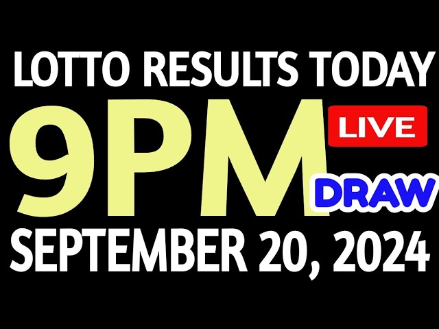 Lotto Results Today 9pm DRAW September 20 2024 swertres results