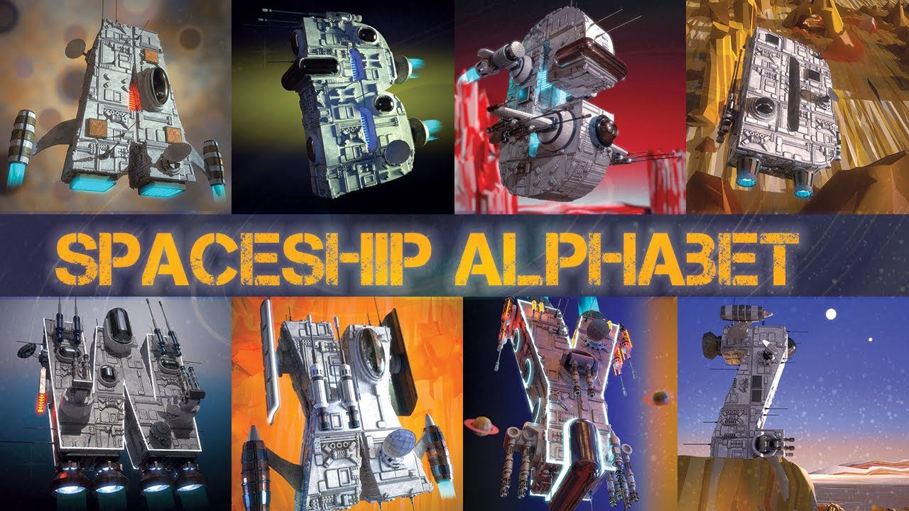 Space Ship Alphabet, 36days_of_type_A-Z. 36days challenge. asmr. - YouTube