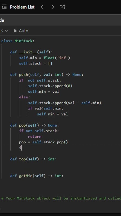 #day32 | LeetCode | problem: Min Stack - YouTube