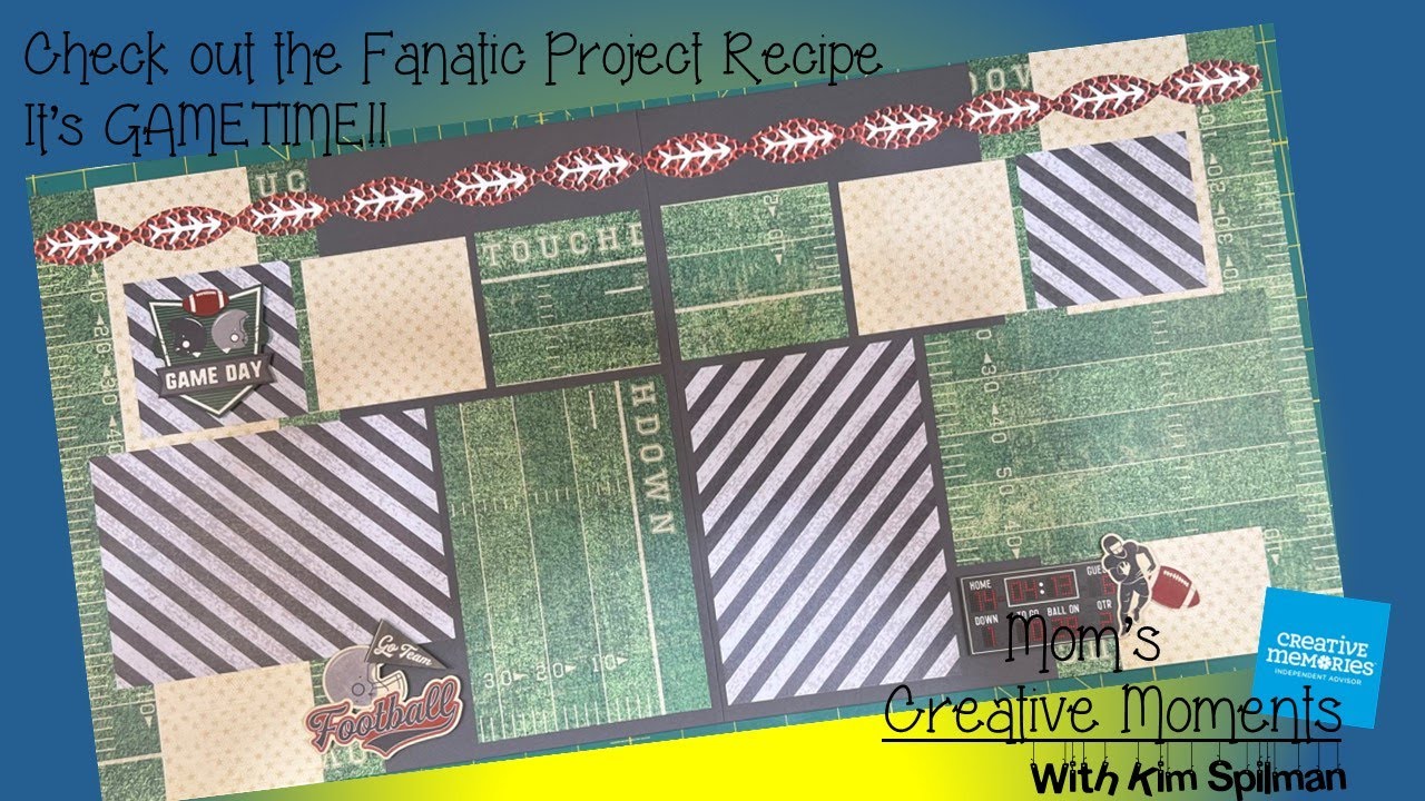 Creative Memories Fanatic Project Recipe using Football theme pack ...