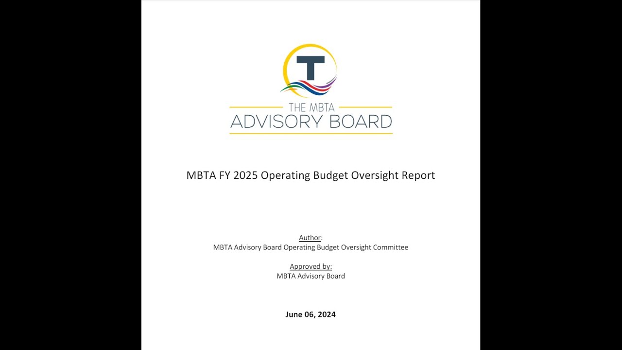 MBTA Advisory Board 06/06/2024 Meeting - YouTube