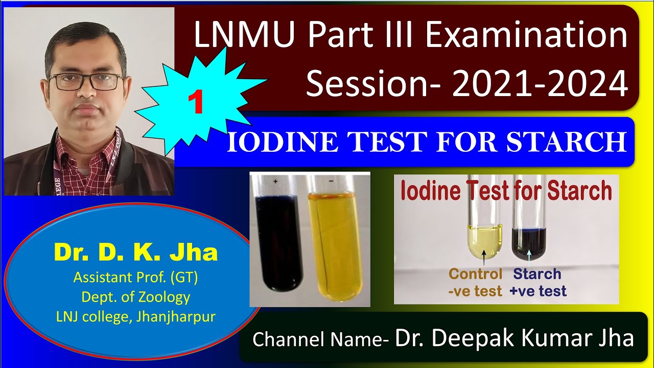 Testing for Starch- The Iodine Solution Method - YouTube