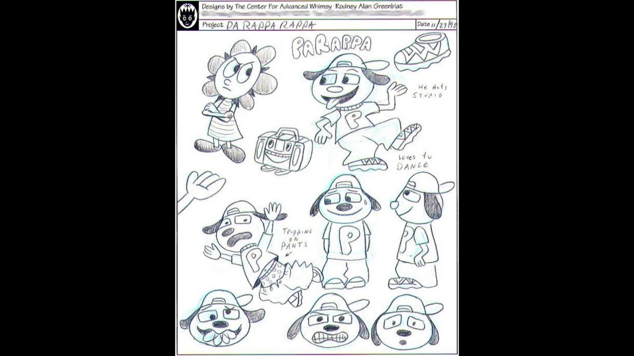 PaRappa The Rapper Concept Art - YouTube
