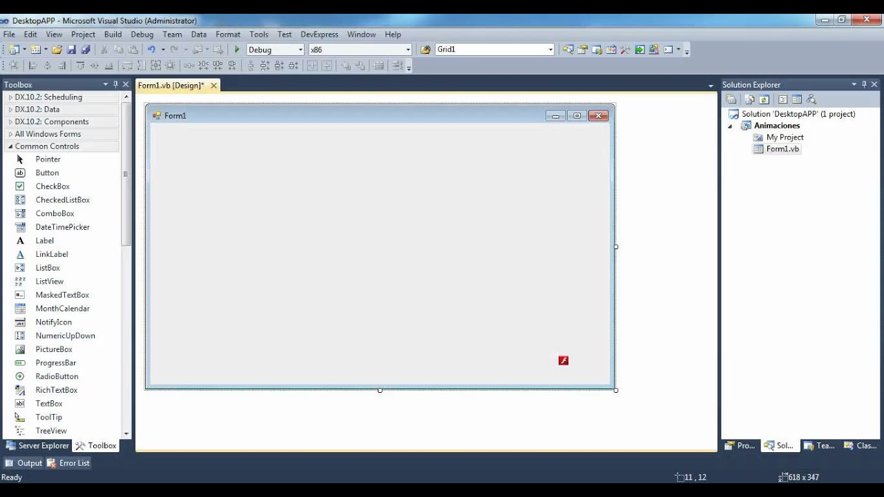 Animacion Flash en Visual Studio - YouTube