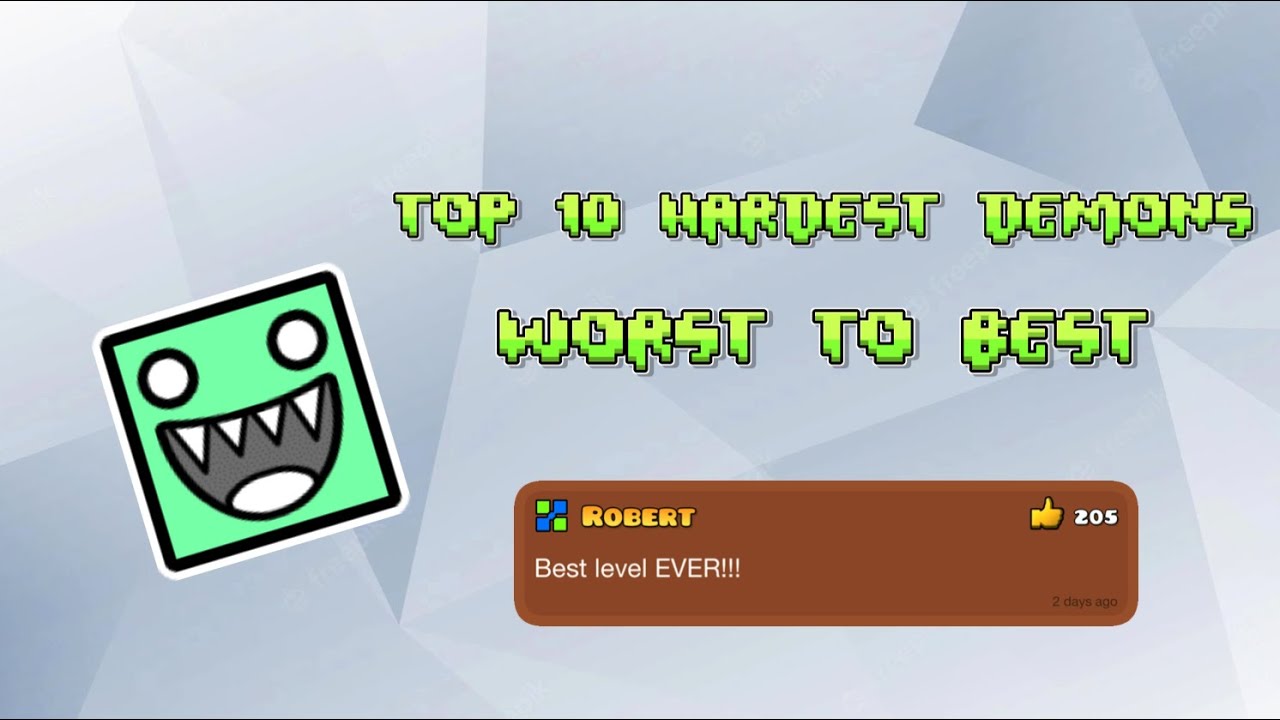 Top 10 hardest demons from worst to best! - YouTube