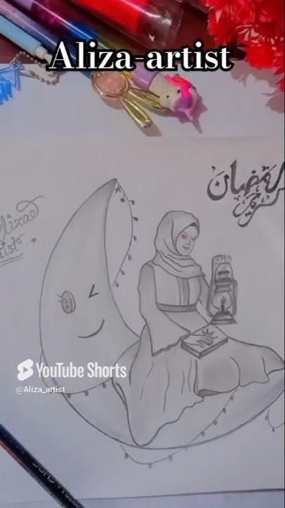 Lailatul qadar drawing by Aliza//#aliza artist #trending #youtubeshorts #viral#drawing #art# ...