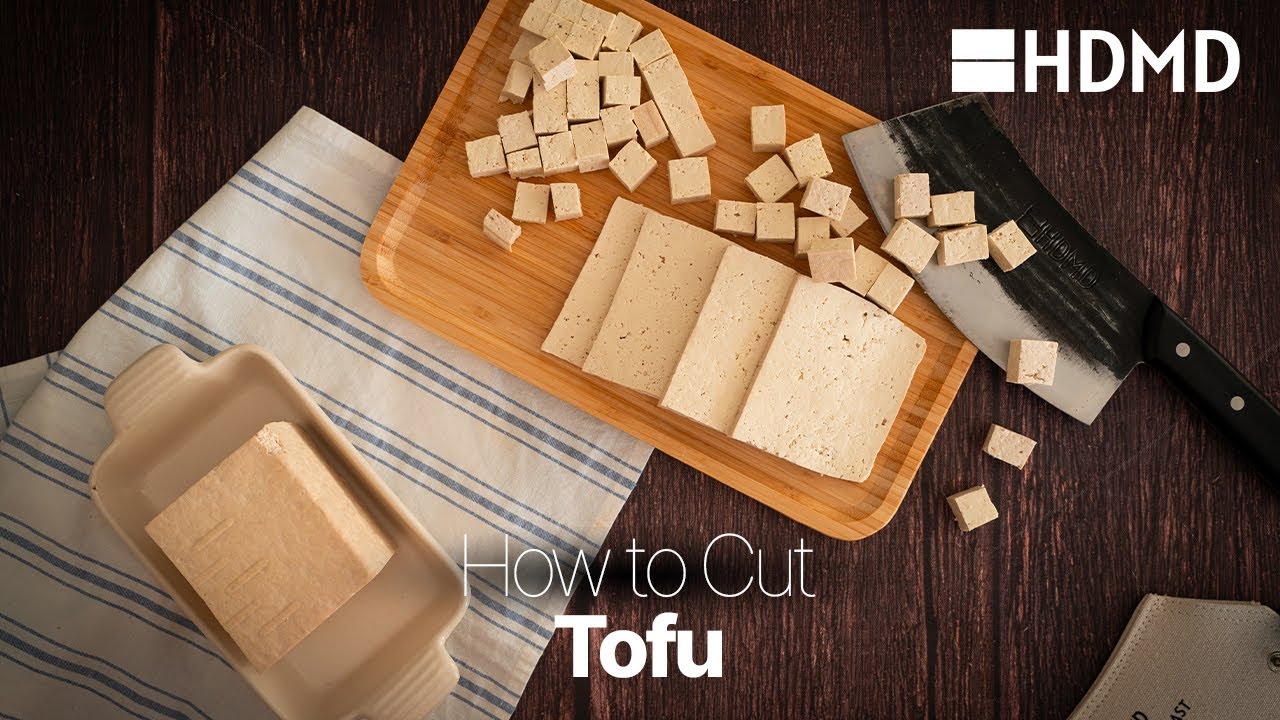 Super Easy Method to Cut Tofu into Cubes | HDMD Knife Skills - YouTube