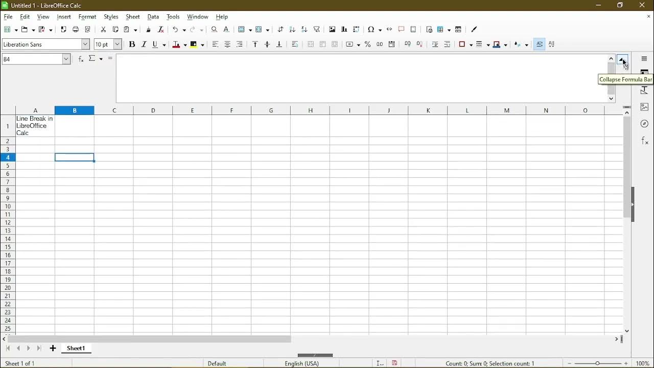 Make a New Line in Cell for LibreOffice Calc - YouTube