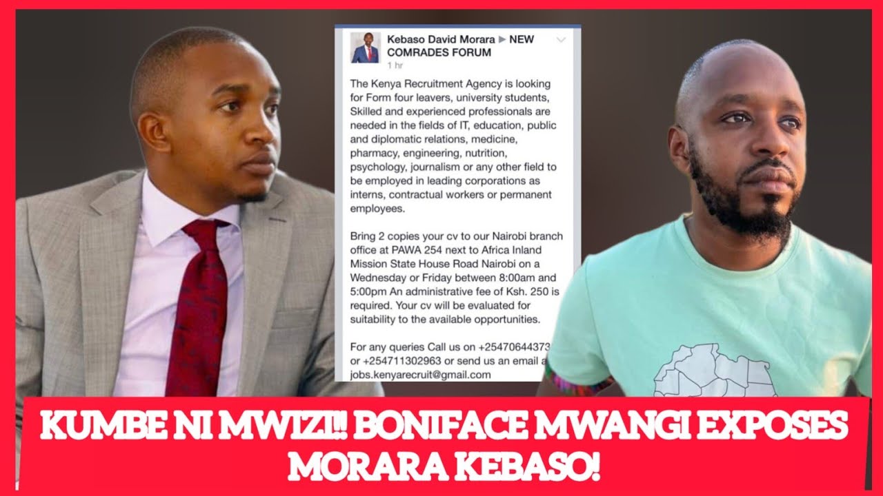 MORARA KEBASO CON EXPOSED BY BONFACE MWANGI IN 2015 COMES HAUNTING HIM ...