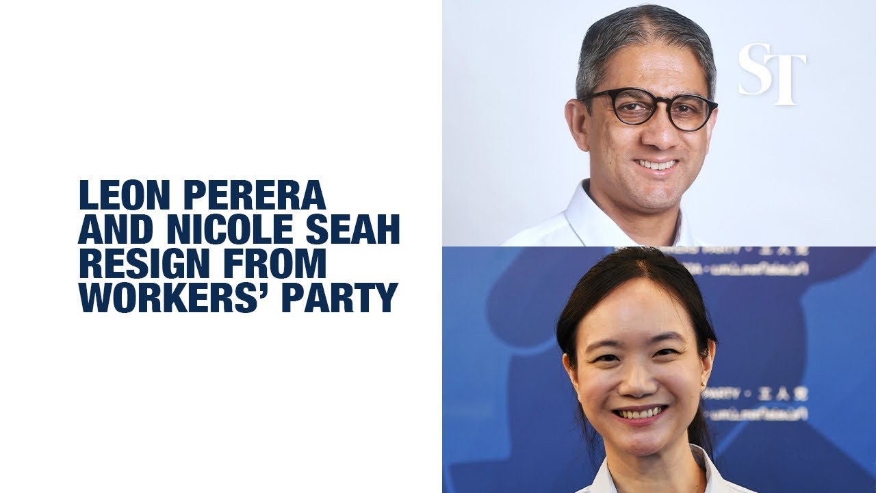 Workers’ Party’s Leon Perera and Nicole Seah resign over affair - YouTube