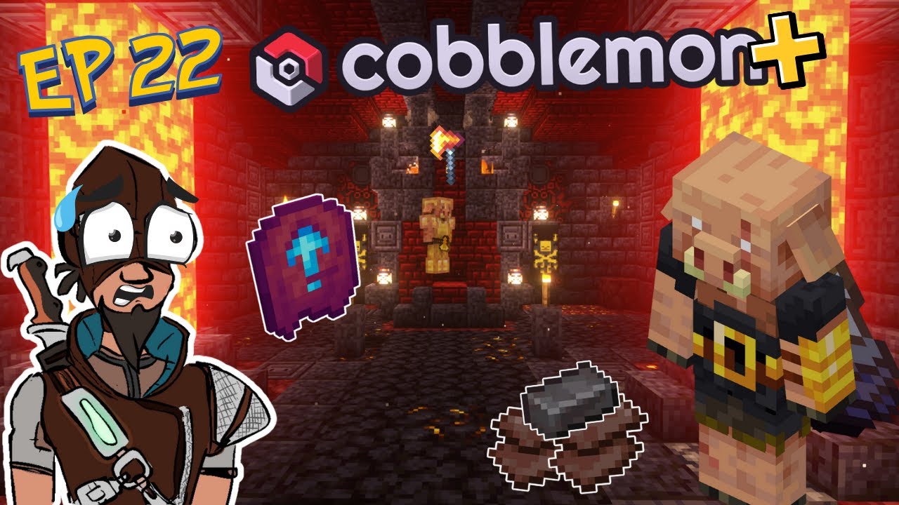 Netherite and Piglin Castle !!!!-Cobbelmon+ Ep22 - YouTube