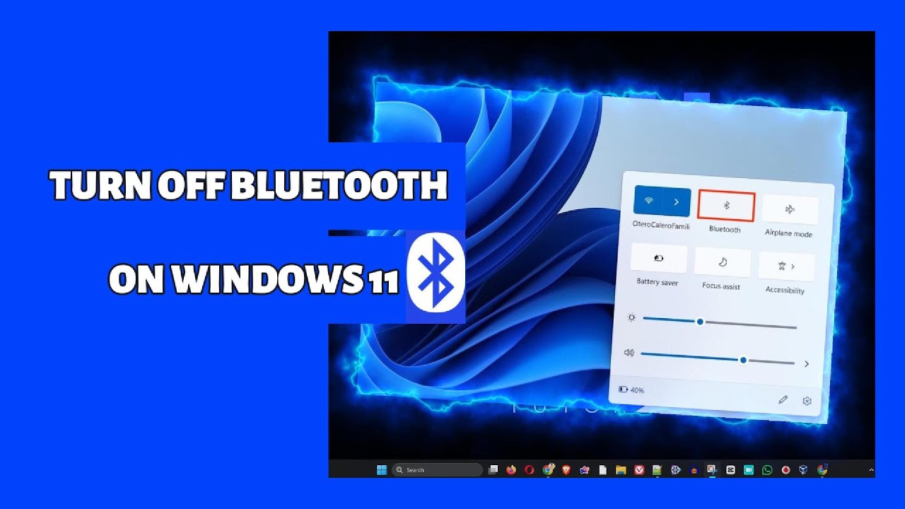 How to Turn Off Bluetooth On Windows 11 - YouTube