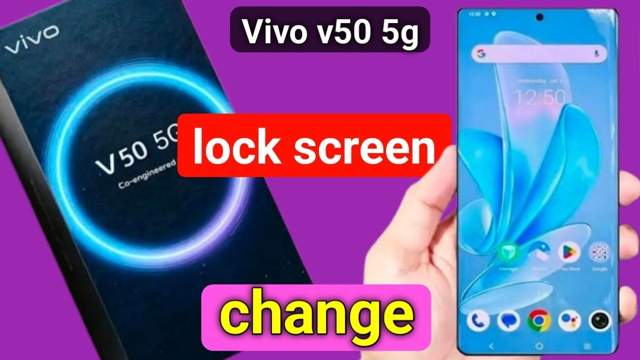 how to set lock screen poster in vivo v50 5g | vivo v50 5g lock screen ...