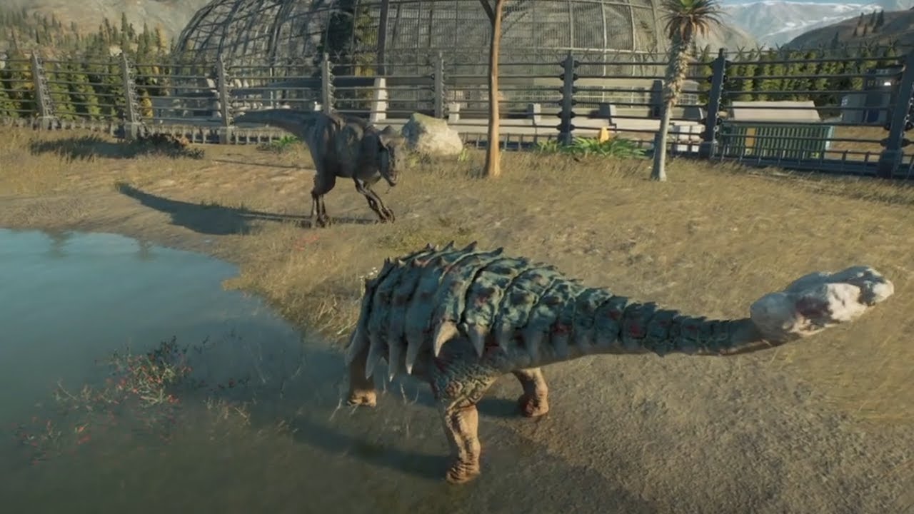 Bumpy (Ankylosaurus) Fights Tyrannosaurus Rex | Jurassic World ...