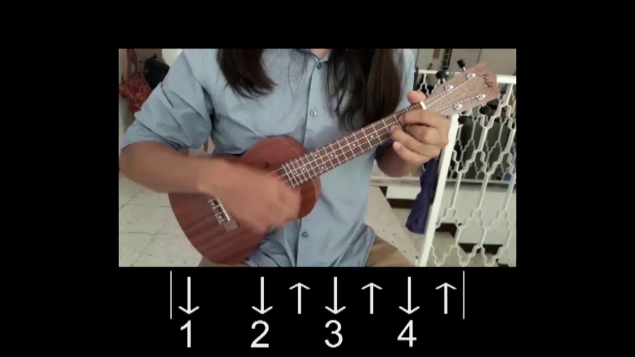 Ukulele. Ejercicio de rasgueo con acordes. - YouTube
