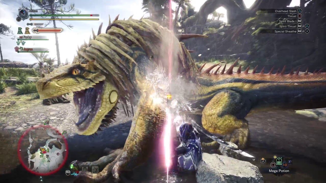 Monster Hunter World: Iceborne Jagras Longsword Hunt - YouTube